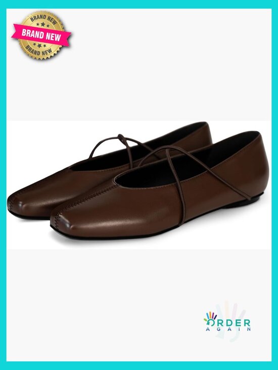 Shoes | Crisscross Square Toe Ballet Flats Comfortable Slip On Mary ...